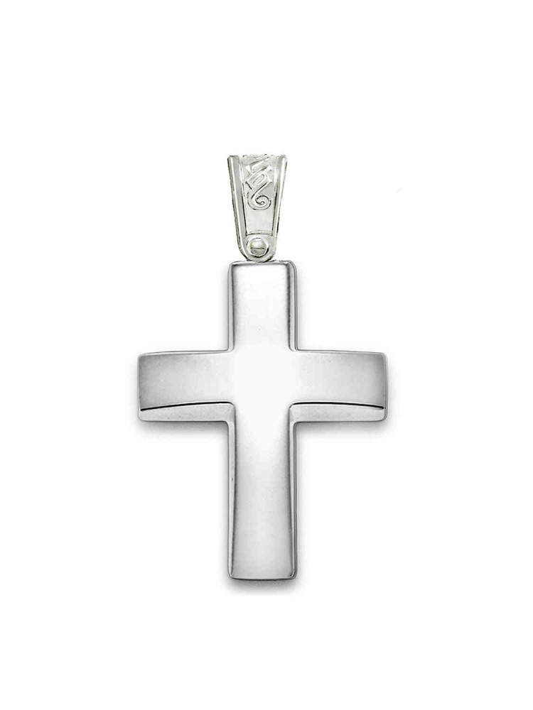 Minimal Cross, in 14k white gold Size One size