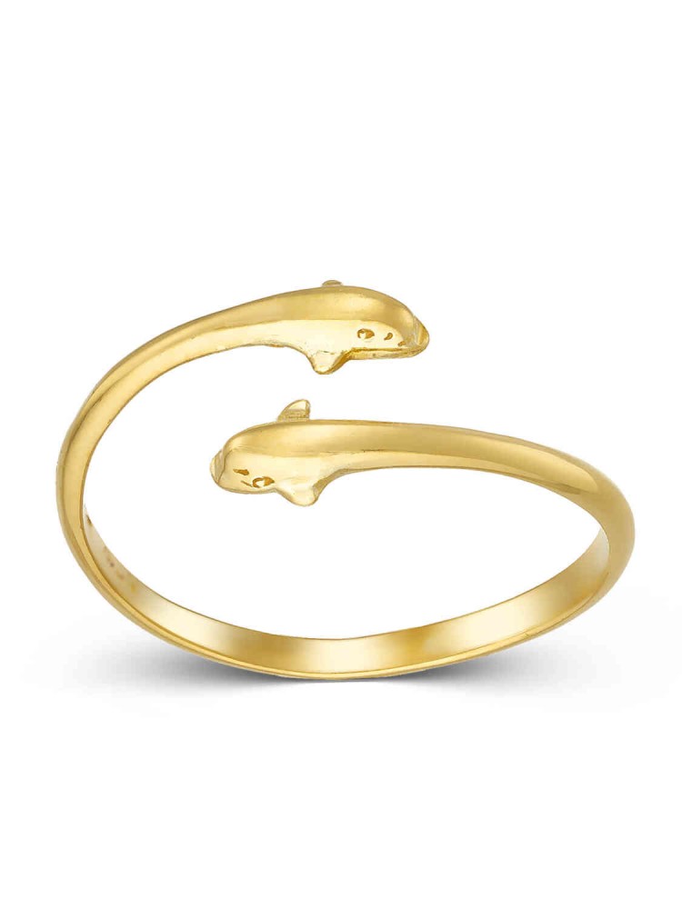 Dolphins - Ring, in 14k gold Ring Size (US) 4 1/2 - (EU) 48