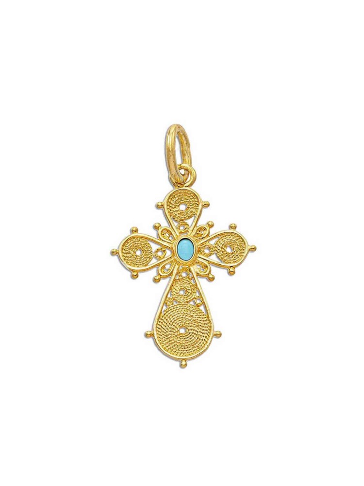 Circular - Filigree Handmade Enamel Cross, in 18k gold Size One Size ...